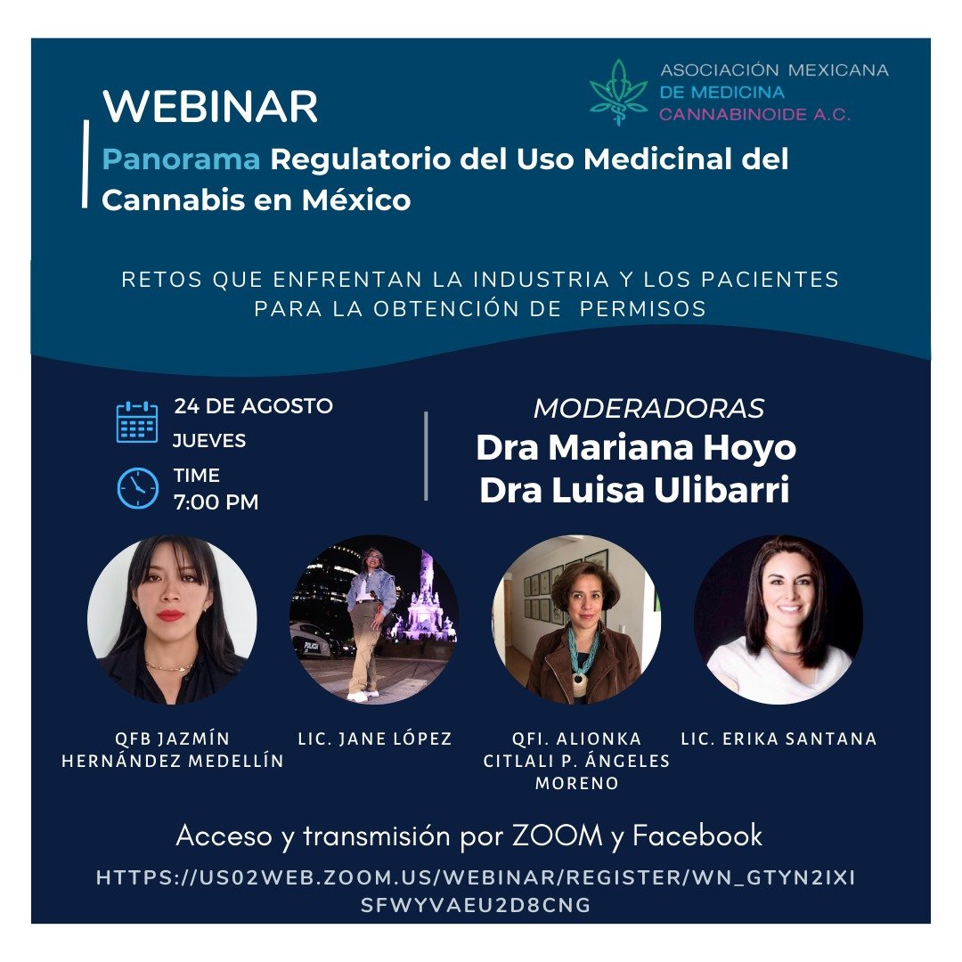Webinar Panorama Regulatorio del Uso Medicinal del Cannabis en México