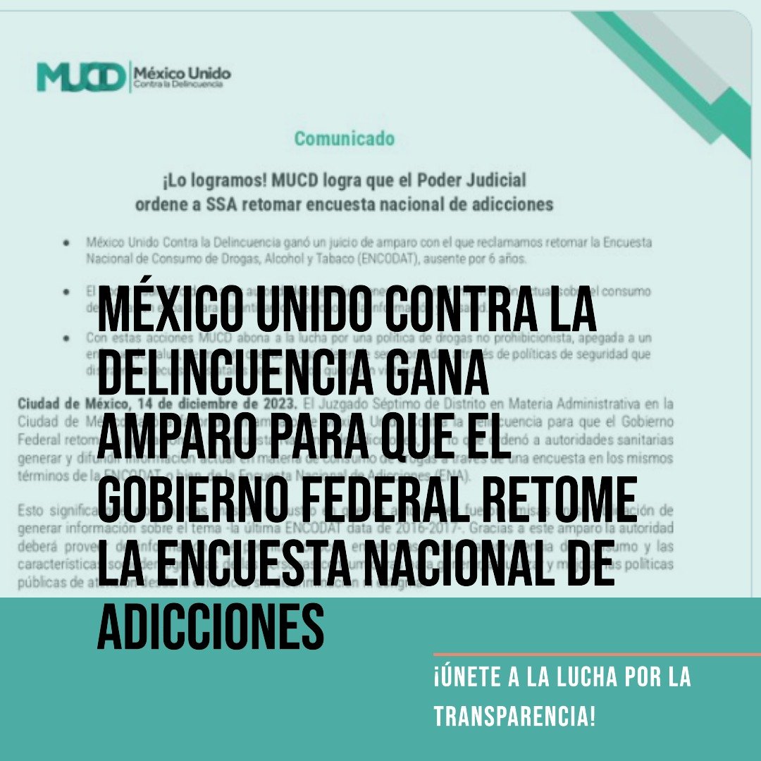 México Unido Contra la Delincuencia gana amparo para que el gobierno ...